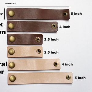 Leather Strap With Button Snap | Long Cable Wire Tie Wrap | Leather ...