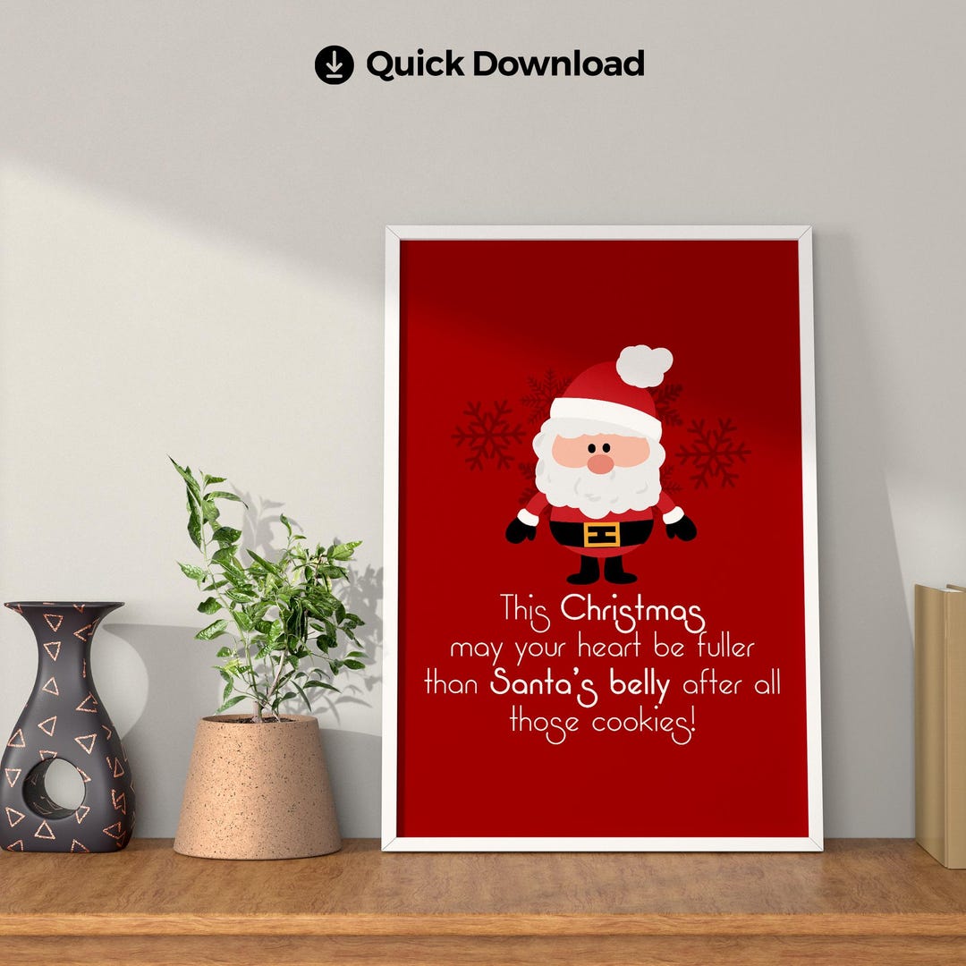 Christmas Printable Wall Art, Holiday Celebrations, Christmas Decor ...