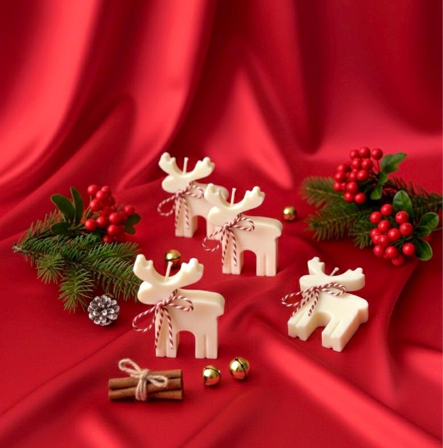 Christmas Candle Favors , Reindeer Candles , New Year Gift - Etsy