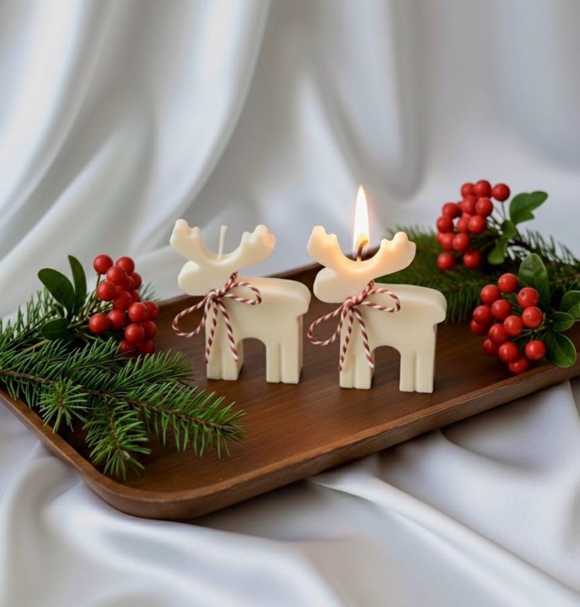 Christmas Candle Favors , Reindeer Candles , New Year Gift - Etsy