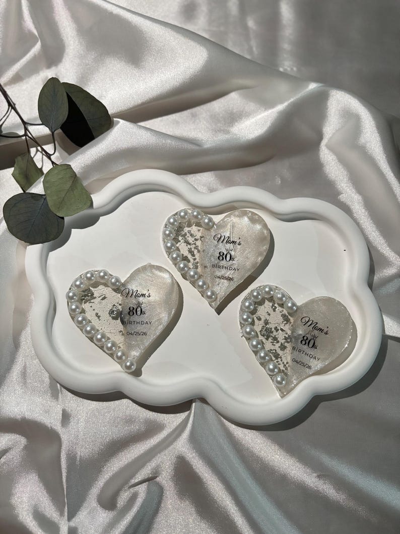 Personalized Pearl Heart Magnet, Wedding Favor Keepsake , Baptism Gift ...