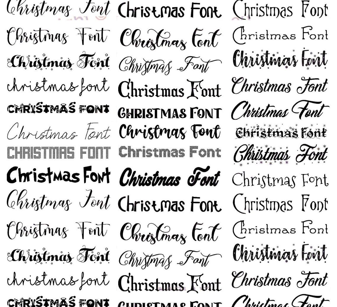 50 Christmas Fonts Bundle for Holiday Craft Designs - Etsy
