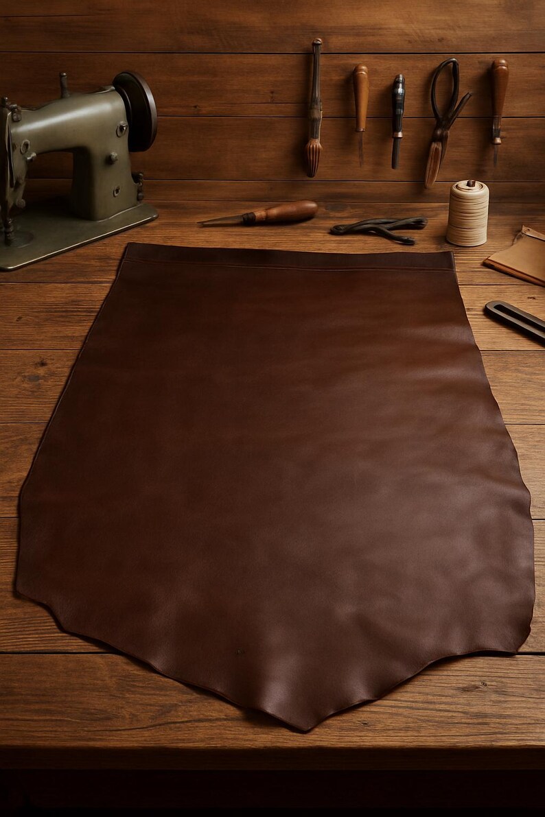 Real Full Grain Cow Leather Hides | Soft, Plain Texture for Crafting ...