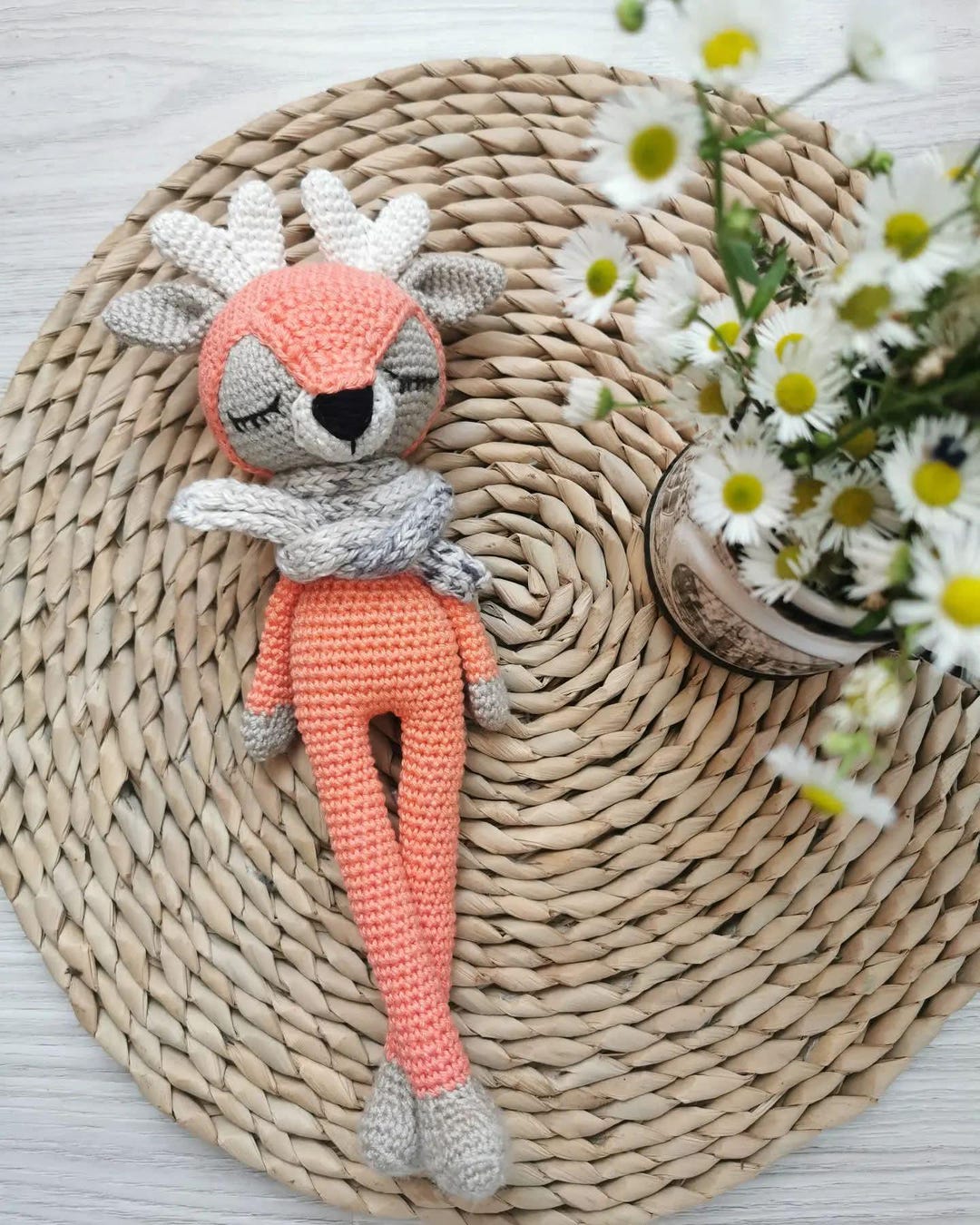 Amigurumi Sleepy Reindeer - Etsy