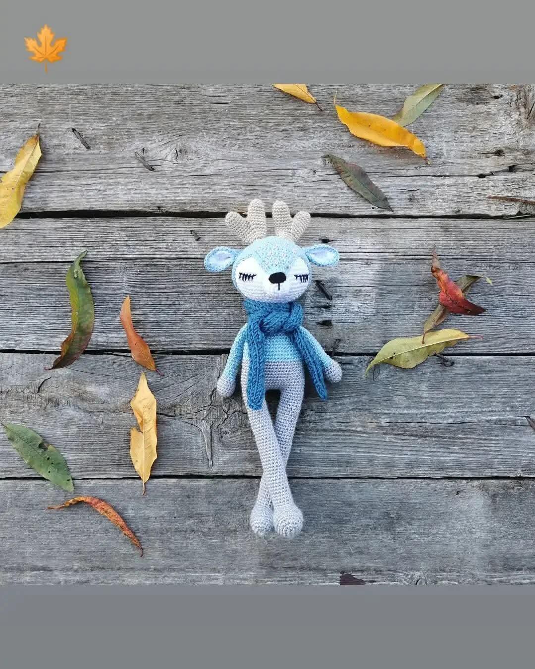 Amigurumi Sleepy Reindeer - Etsy