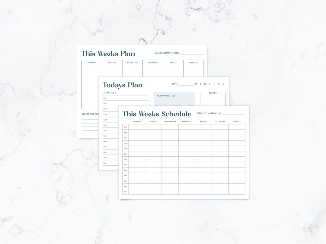 Weekly Life Planner Bundle, Printable A4 & US Letter (digital Download ...