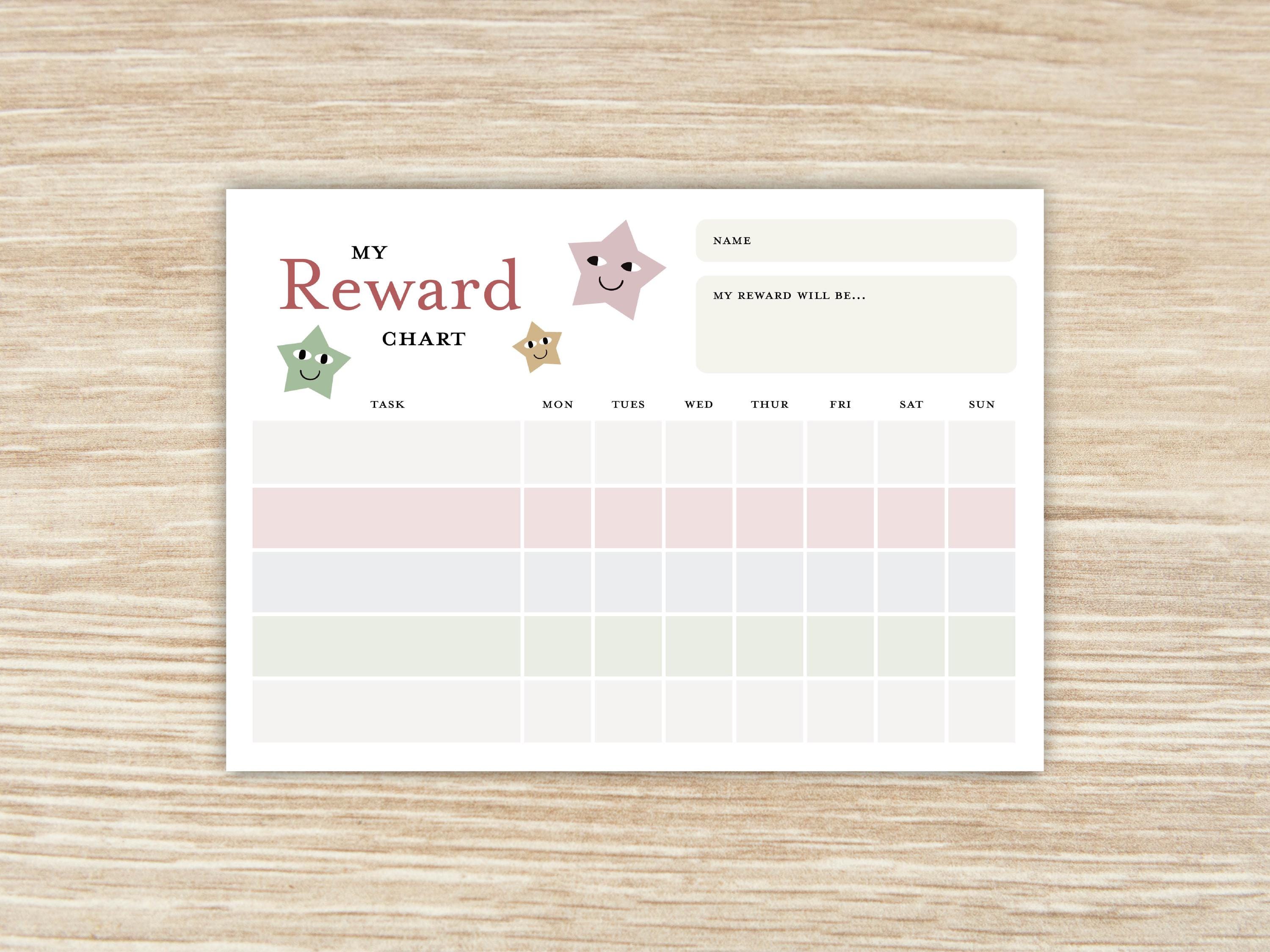 Printable Weekly Reward Chart | Behavior Chart | Kids Chore Tracker (US ...