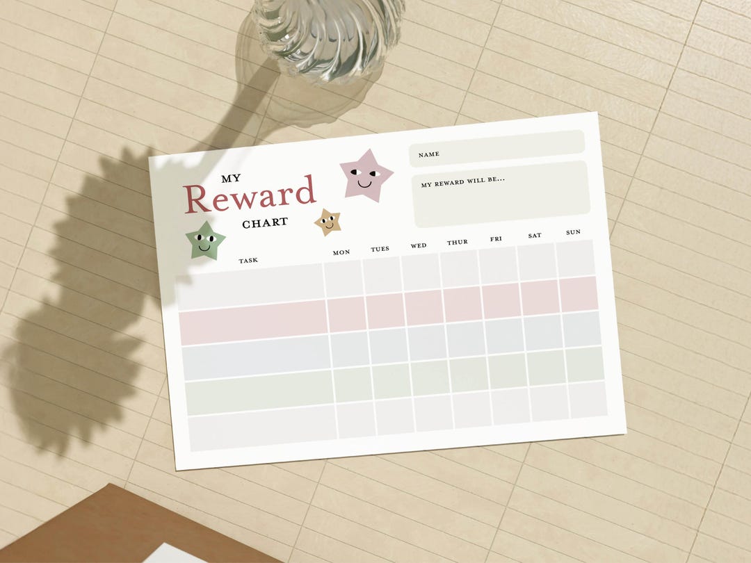 Printable Weekly Reward Chart | Behavior Chart | Kids Chore Tracker (US ...