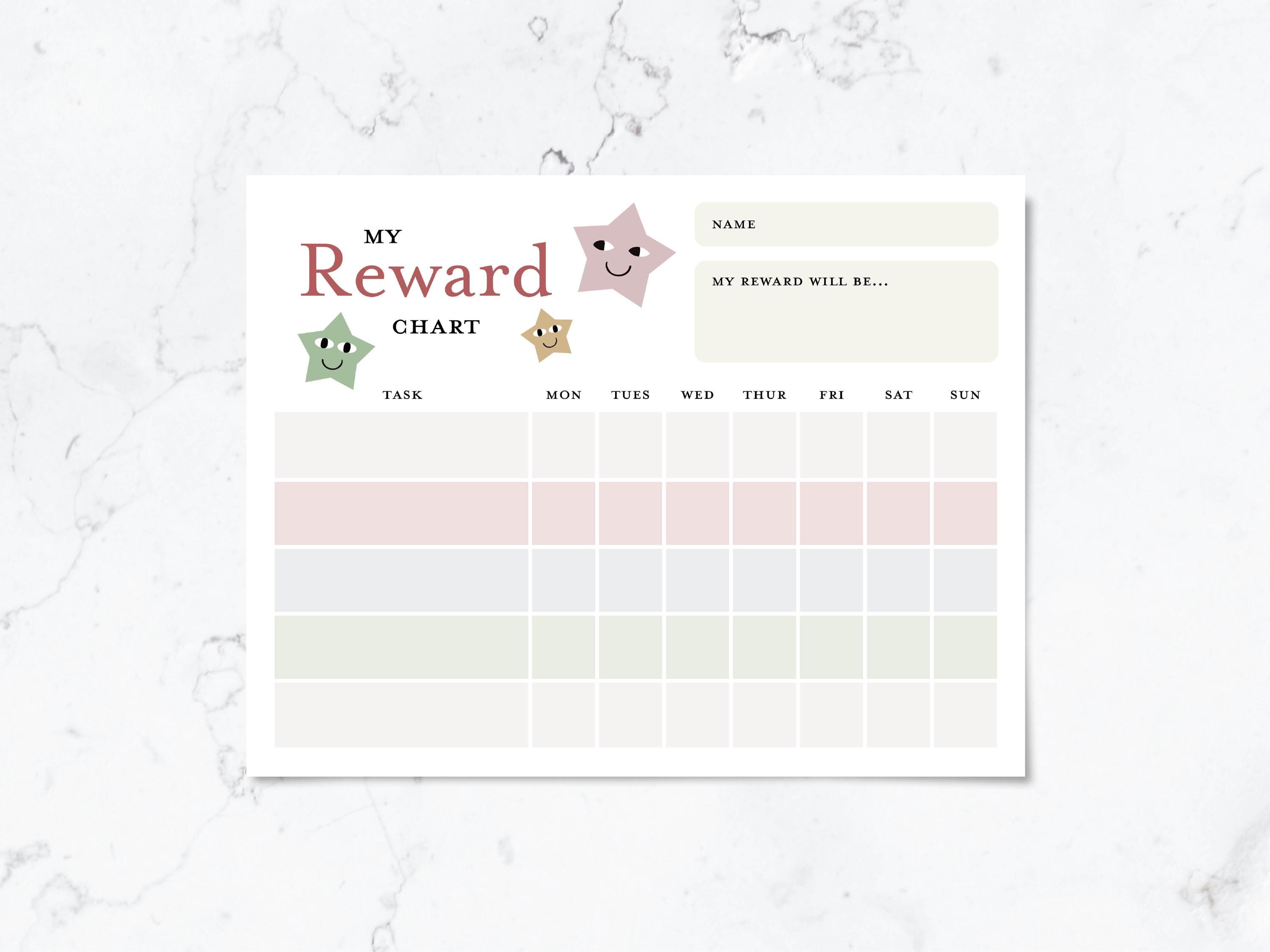 Printable Weekly Reward Chart | Behavior Chart | Kids Chore Tracker (US ...