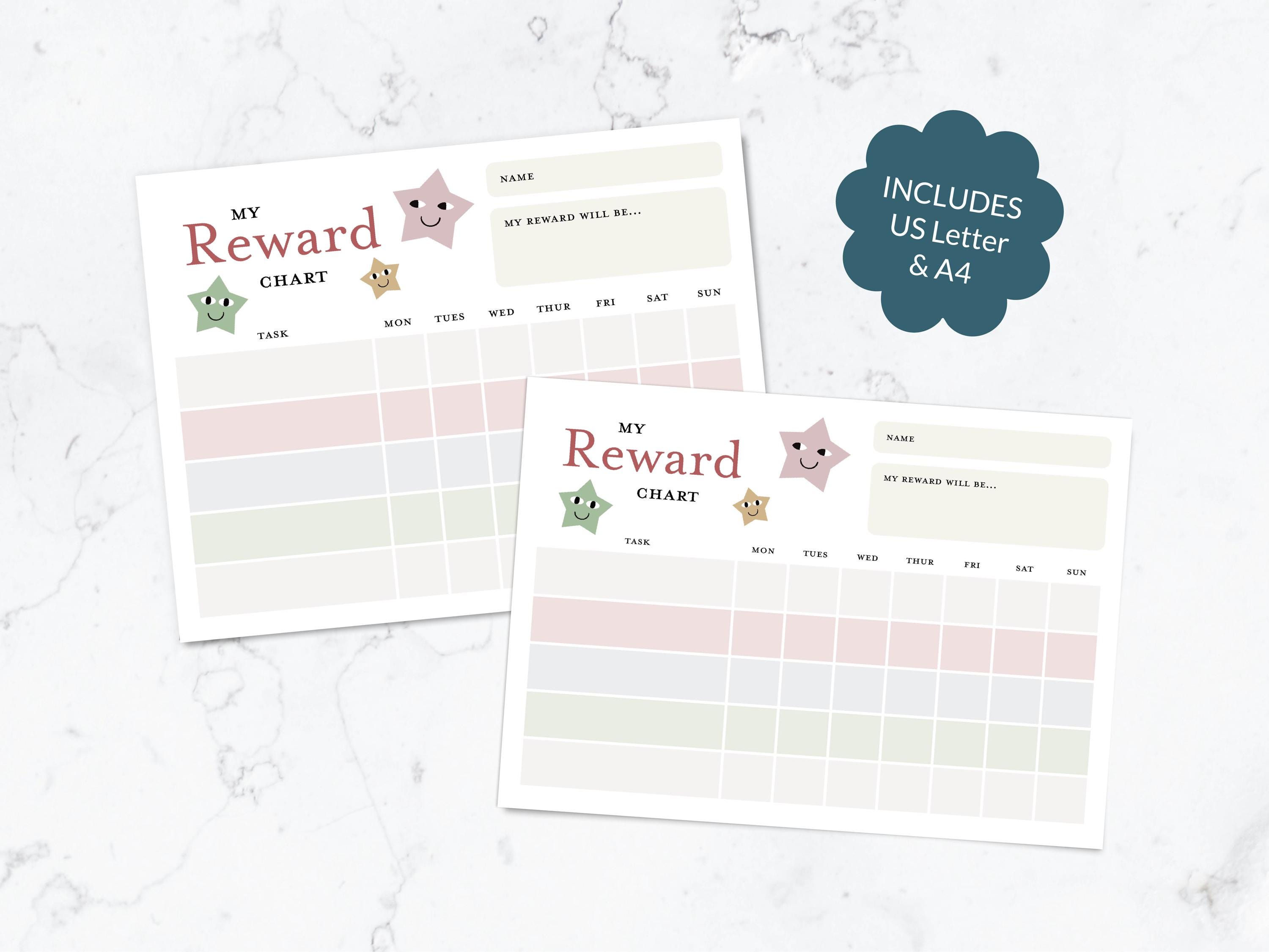 Printable Weekly Reward Chart | Behavior Chart | Kids Chore Tracker (US ...
