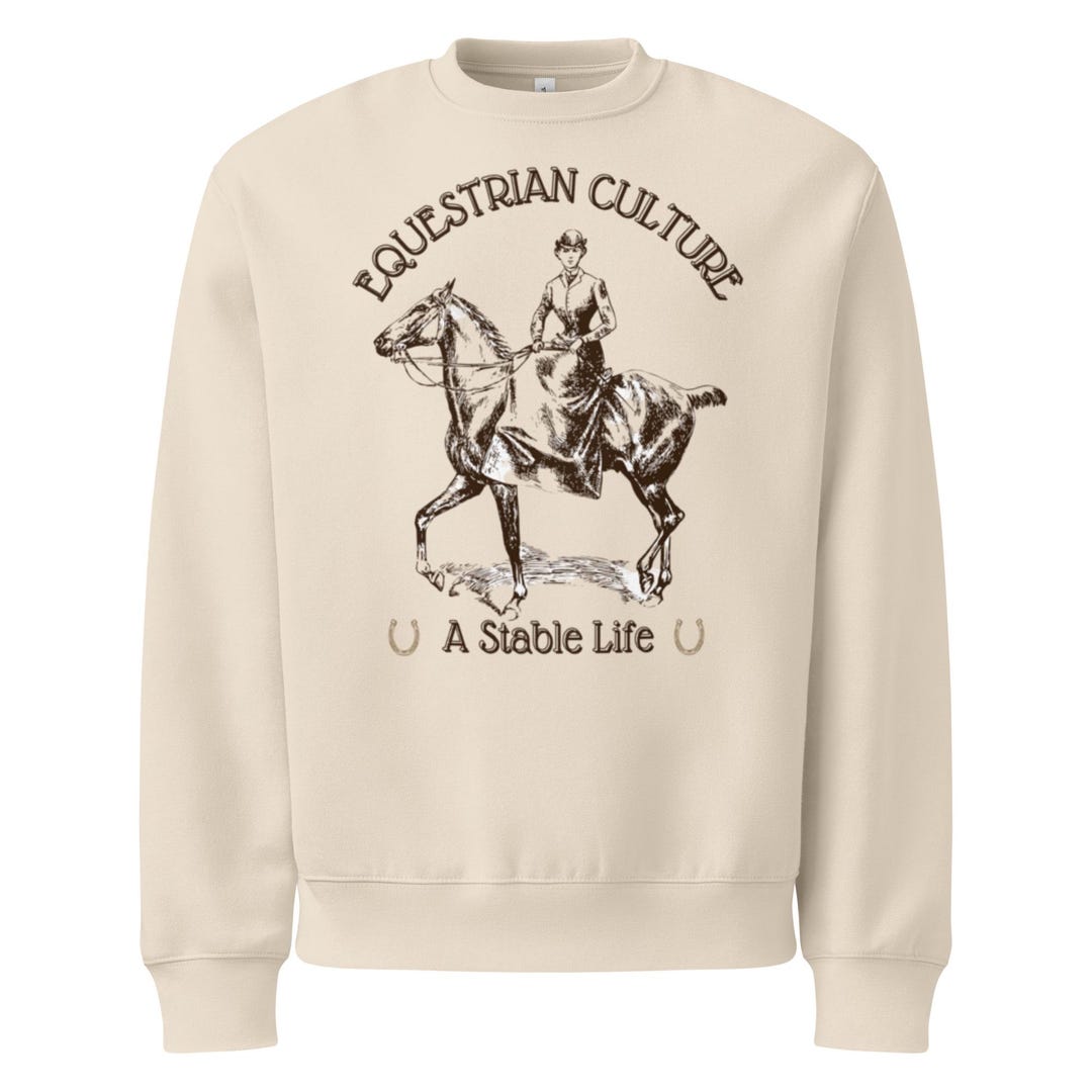 EQUESTRIAN CULTURE, Oversized Heavyweight Sweatshirt - Etsy