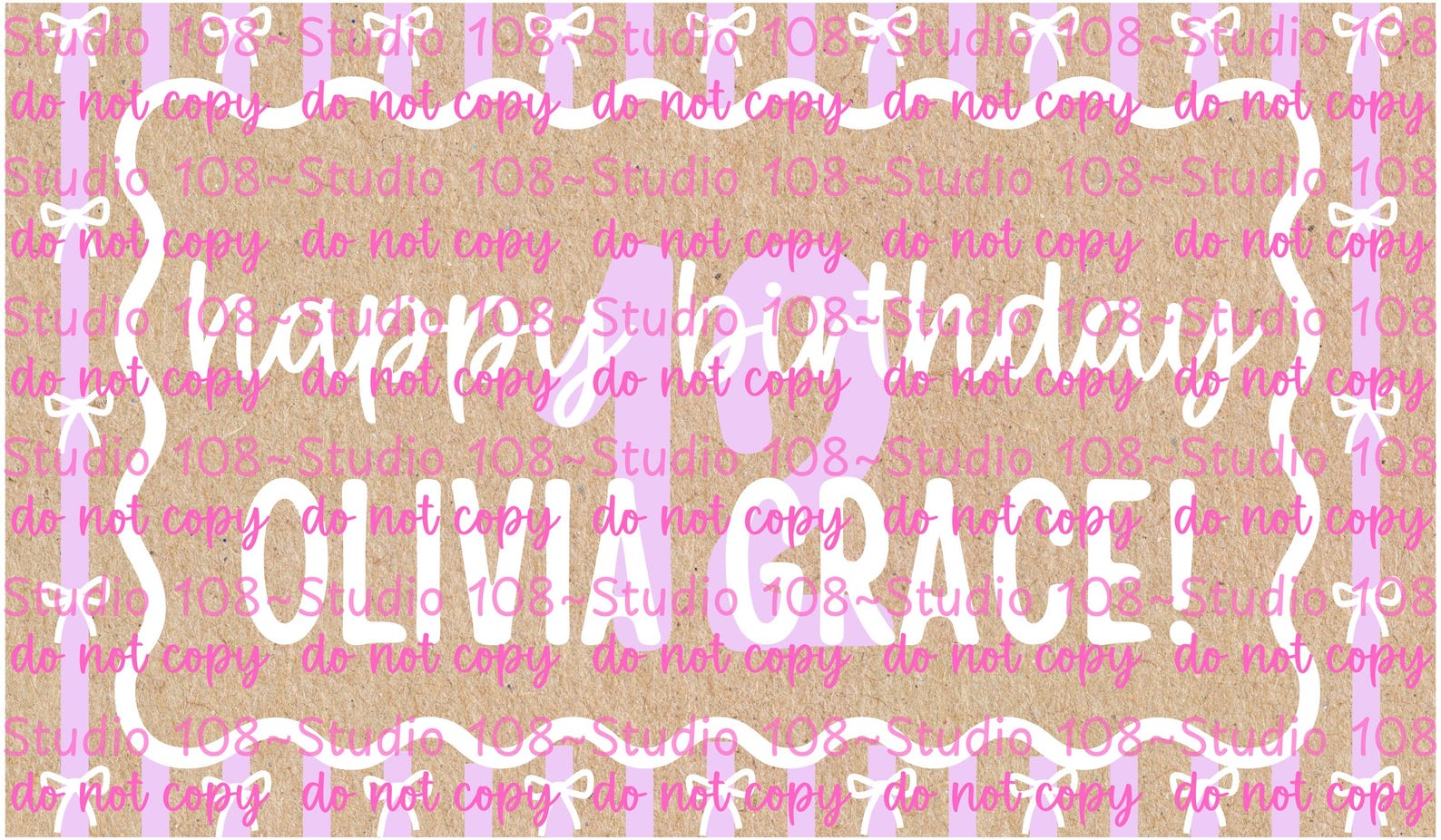 Happy Birthday Banner Template | Banner Mockup | Girly Banner ...