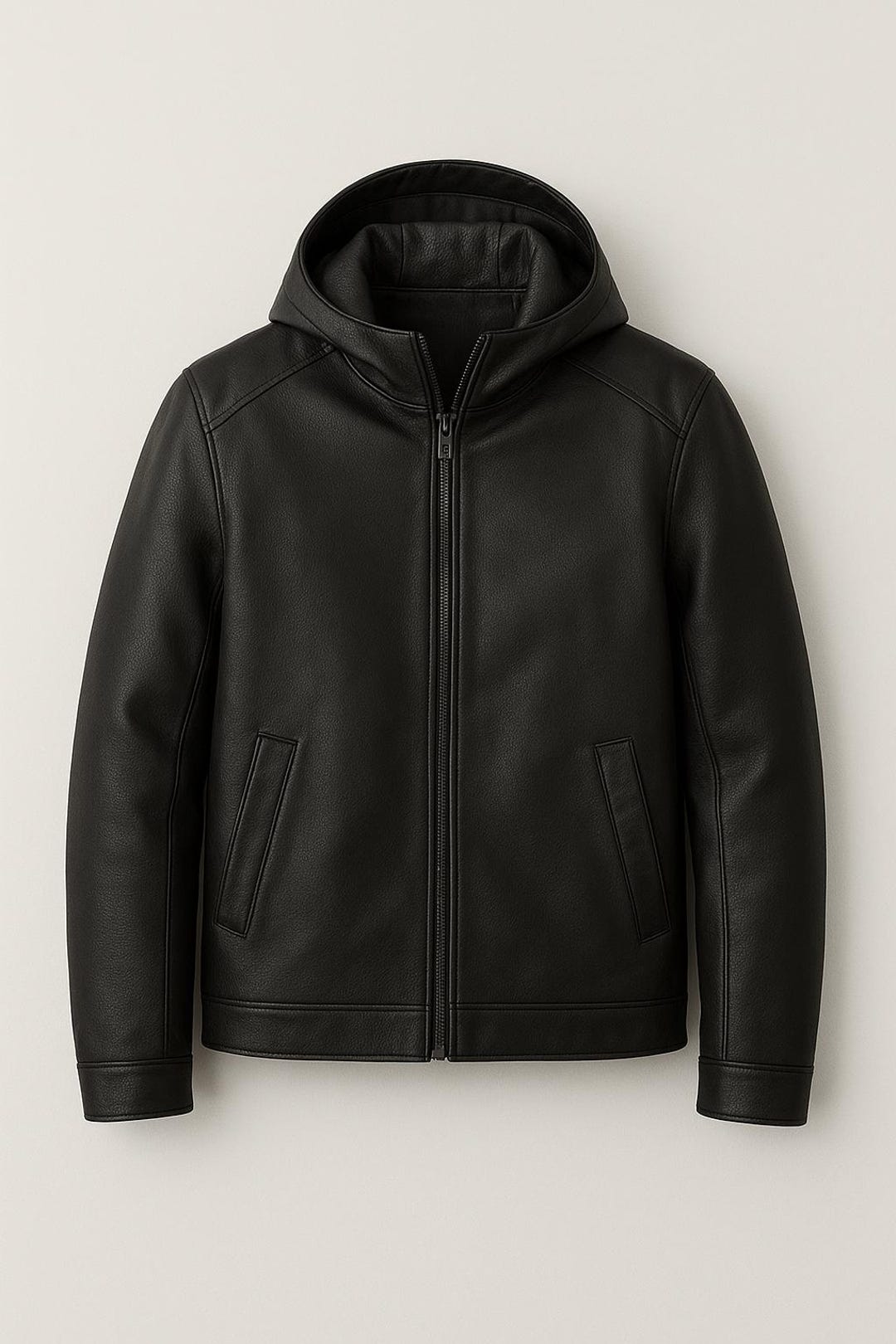 Modern Minimalist Leather Jacket – Back Side - Etsy