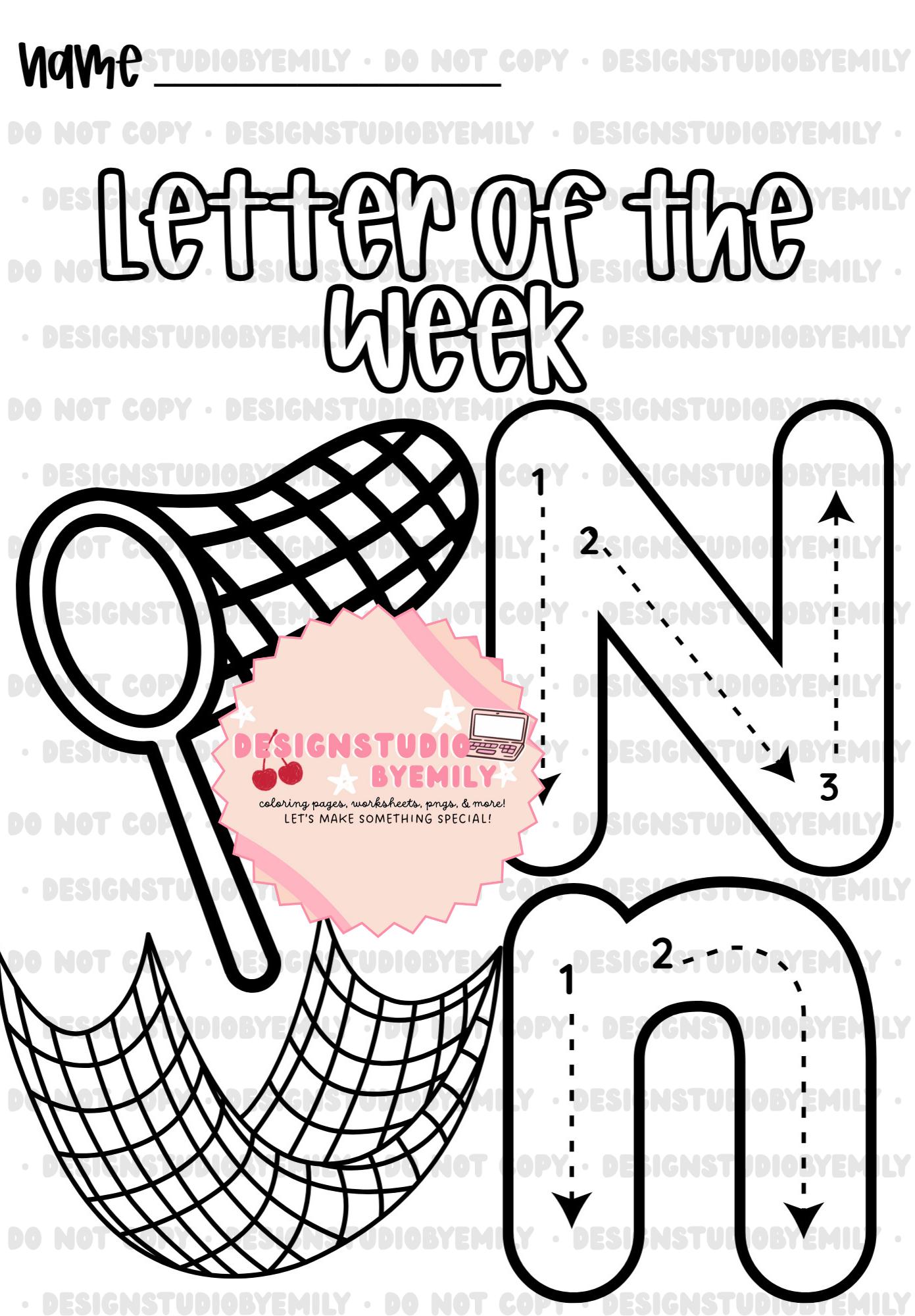 Toddler Letter of the Week Bundle Coloring Pages - Etsy