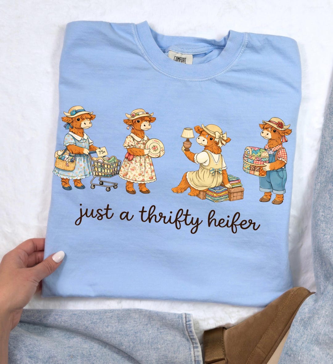 Thrifting PNG for Women – Boutique Thrift Shirt Png – Vintage Cute PNG ...