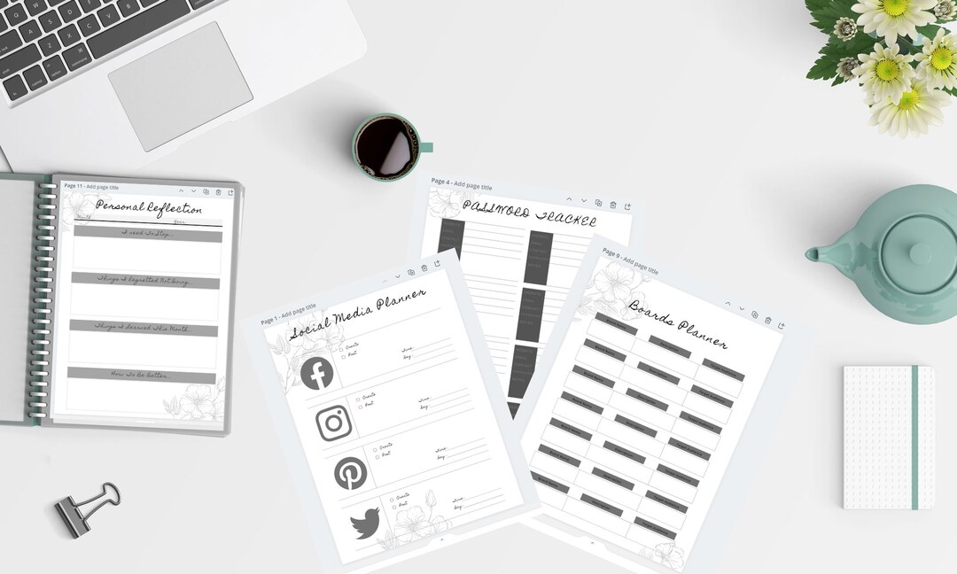 Printable Social Media/ Content Creator Planning Pages ** DOWNLOAD ONLY ...