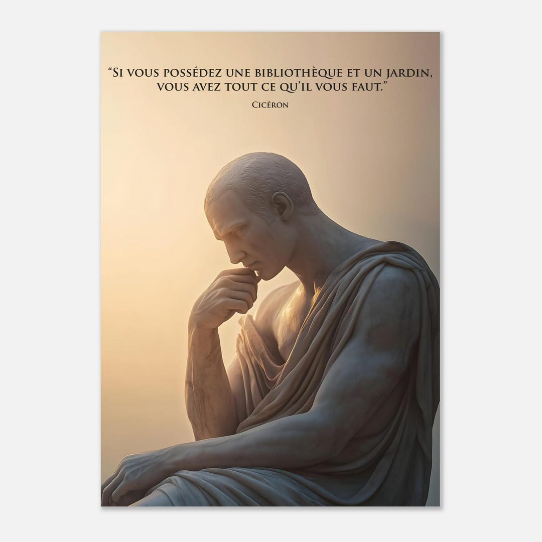 Cicero Poster - "if You Have a Library and a Garden, You Have ...