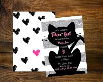 Marie the Cat Birthday Invitation Marie Aristocats - Etsy