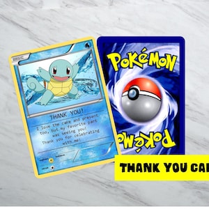 Pokeman Thank You Card - Etsy
