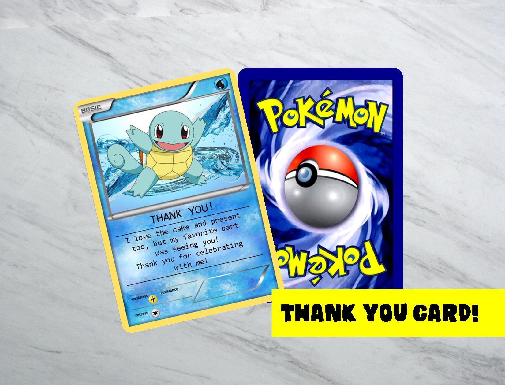 Pokemon Thank You Card - Etsy
