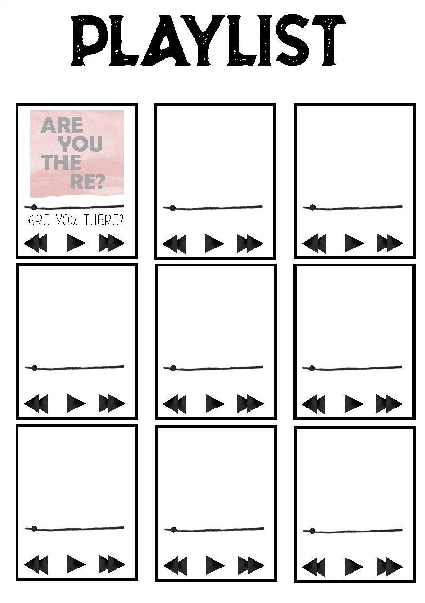 Bullet Journal Playlist Page - Etsy