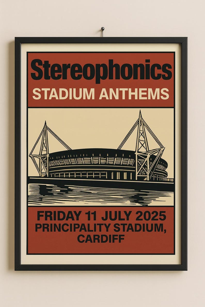 Stereophonics Principality Stadium Tour Poster Print – Music Wall Art ...