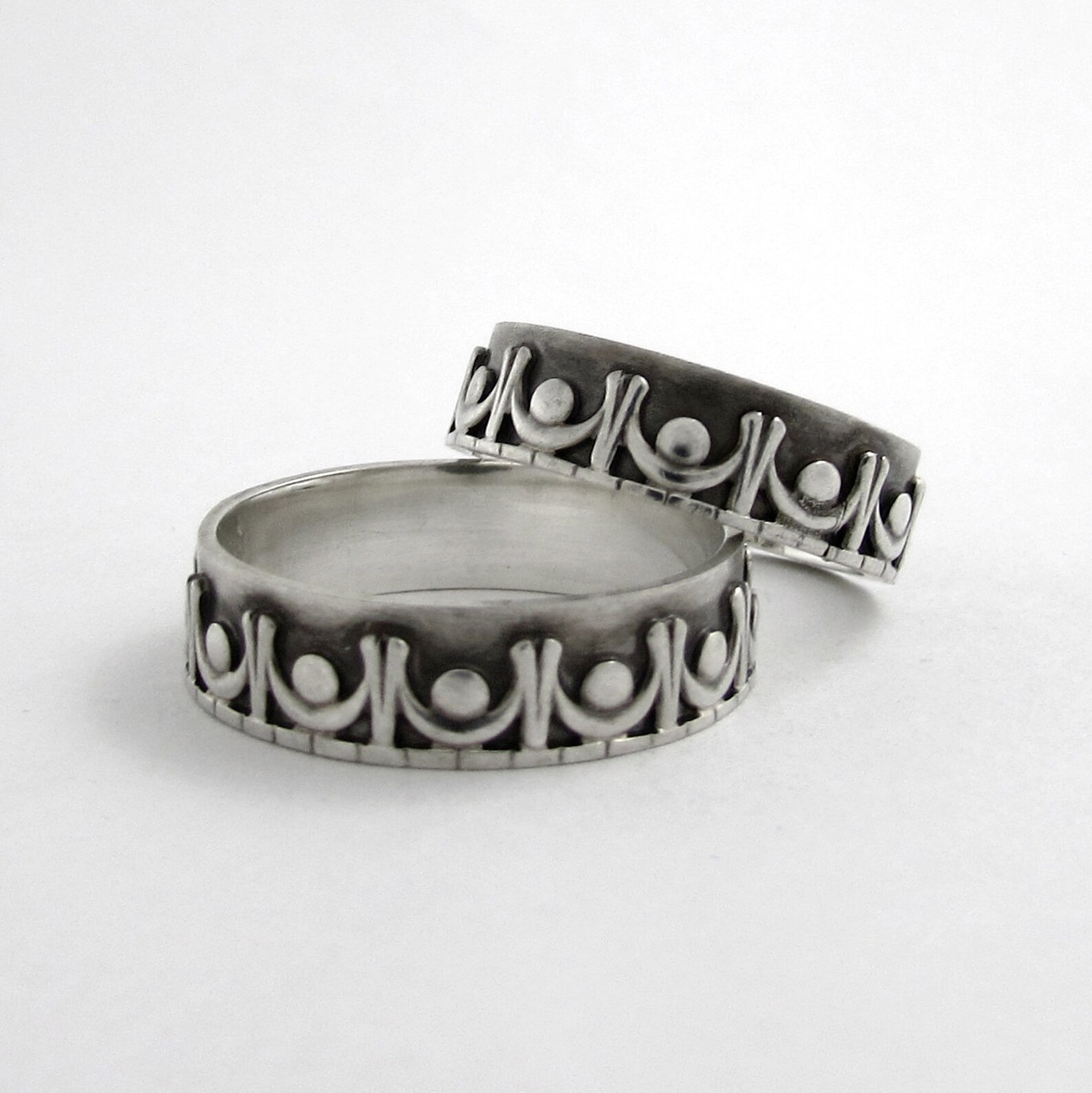 Royal Silver Crown Band - Etsy