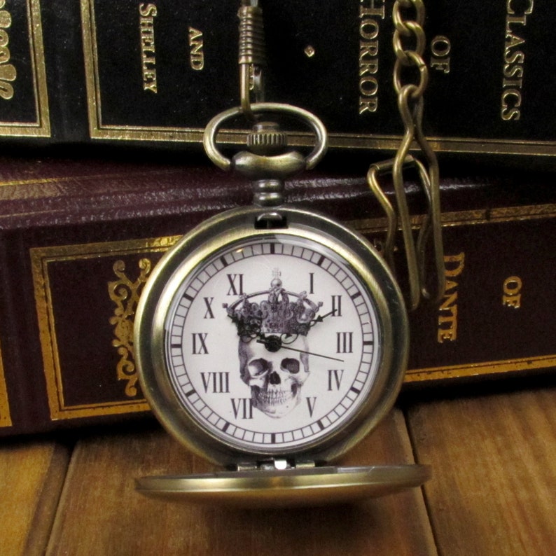 Skull Crown Pocket Watch - Etsy