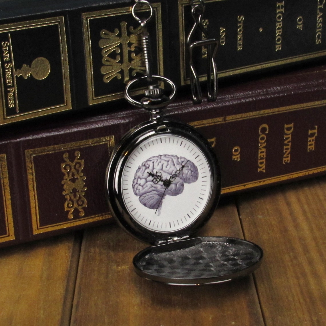 Anatomical Brain Pocket Watch | Etsy