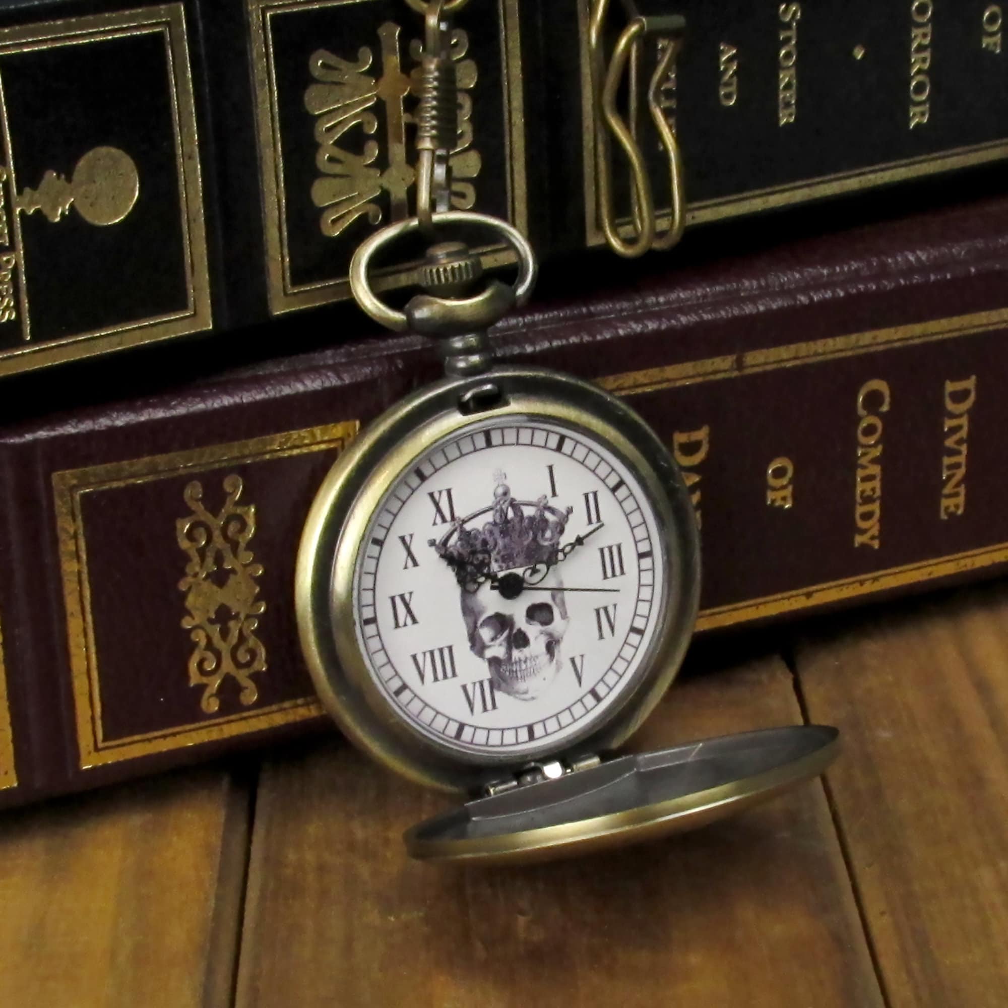 Skull Crown Pocket Watch - Etsy