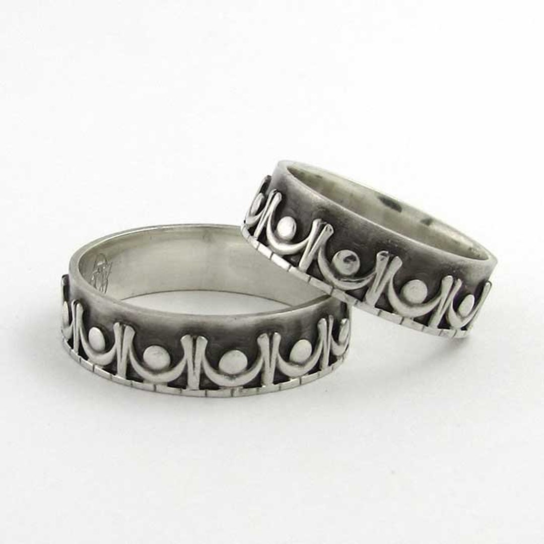 Royal Silver Crown Band - Etsy