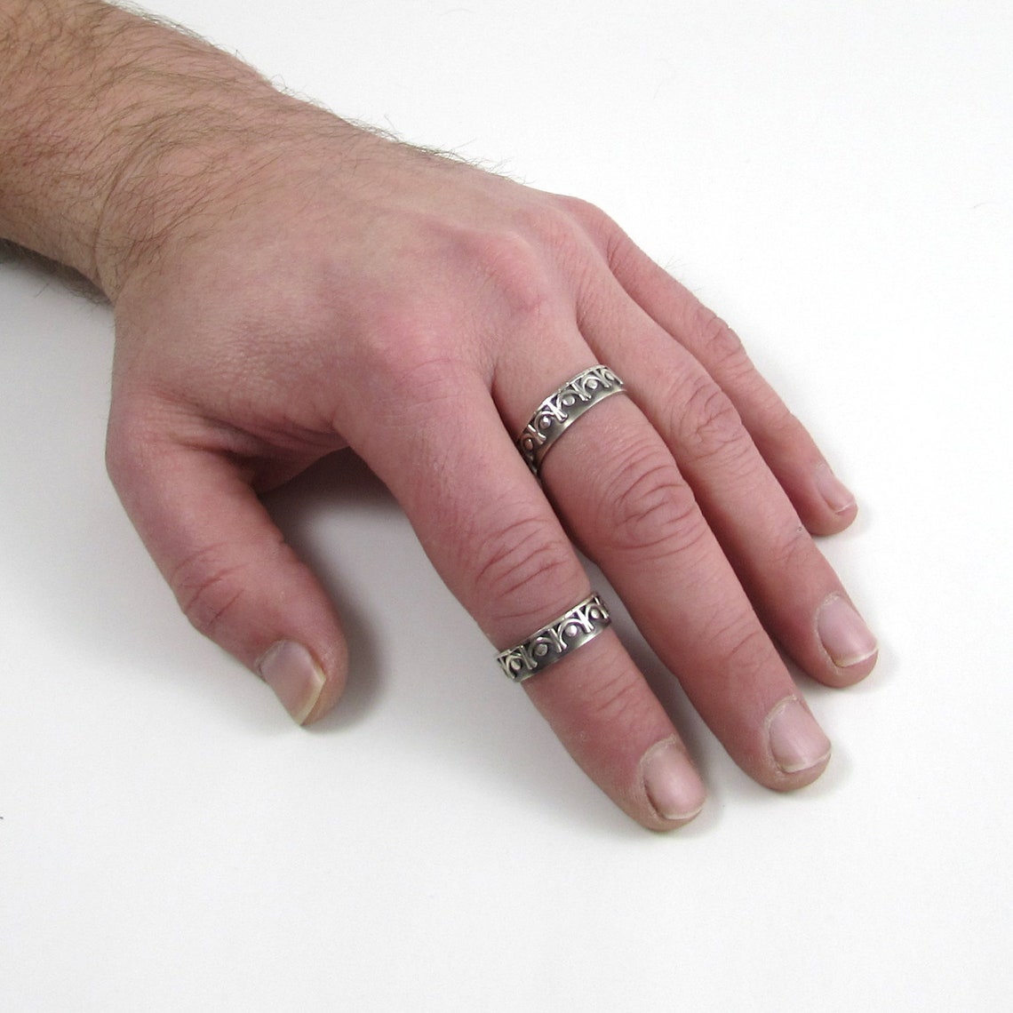 Royal Silver Crown Band - Etsy