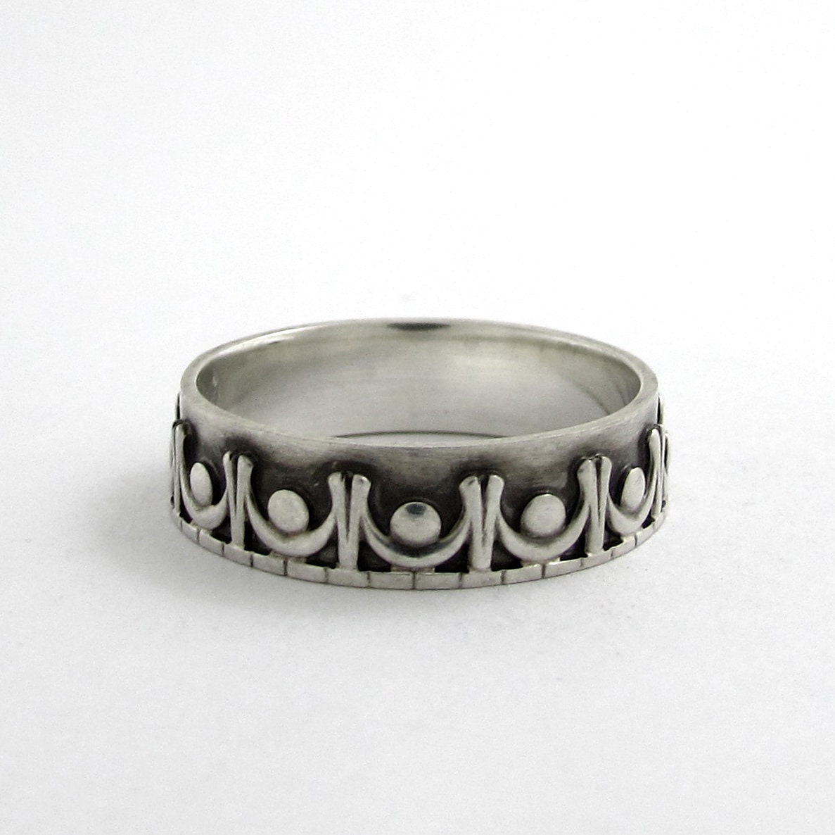 Royal Silver Crown Band - Etsy