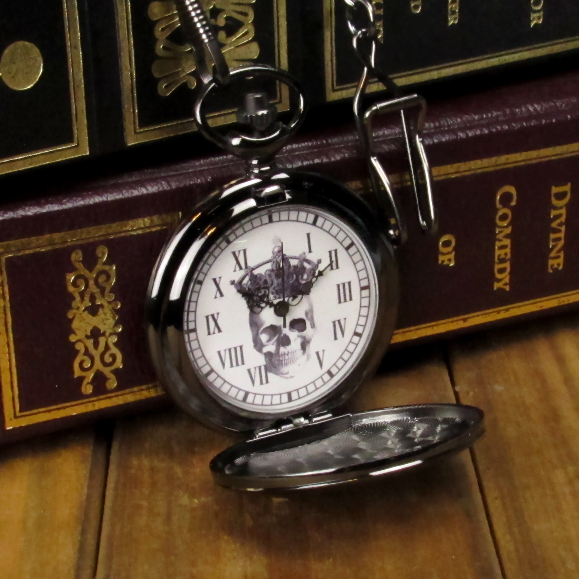 Skull Crown Pocket Watch - Etsy