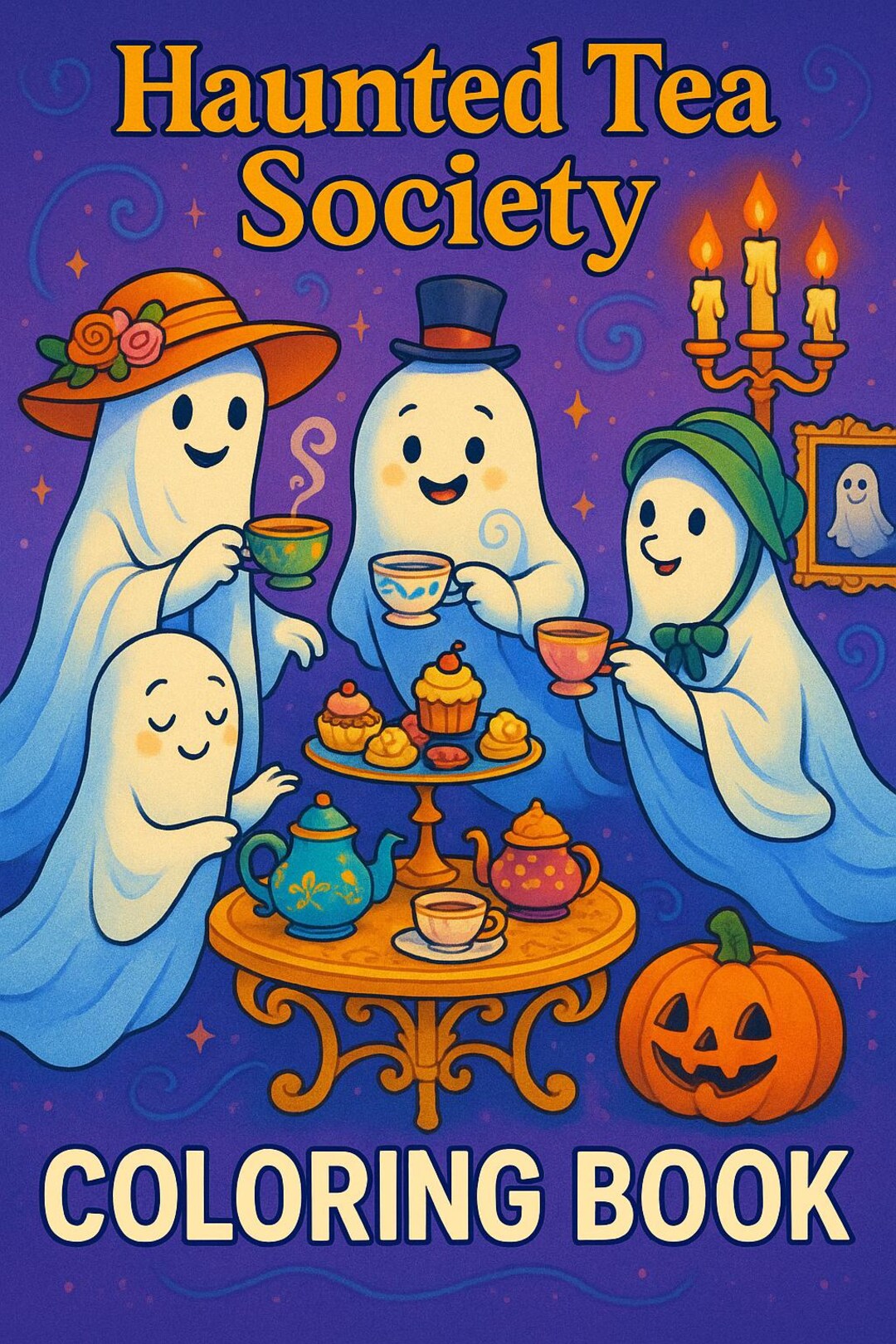 Haunted Tea Party Colouring Book | Gothic Ghost Illustrations (PDF ...