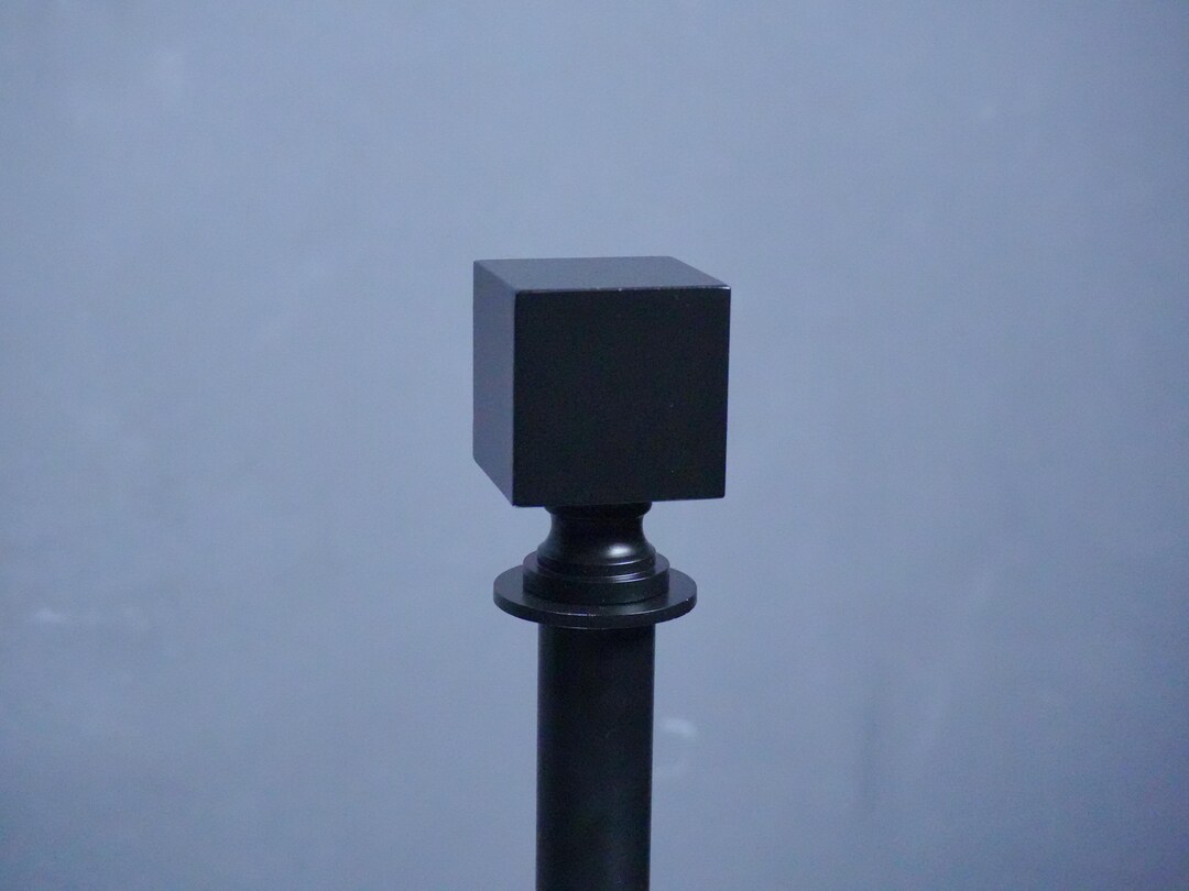 Modern Square Curtain Rod Finial: Solid Aluminum Drapery Hardware End ...