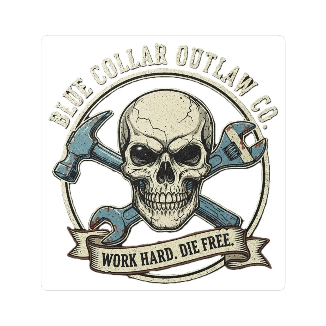 Work Hard Die Free Logo Sticker | Vinyl Kiss-cut - Etsy