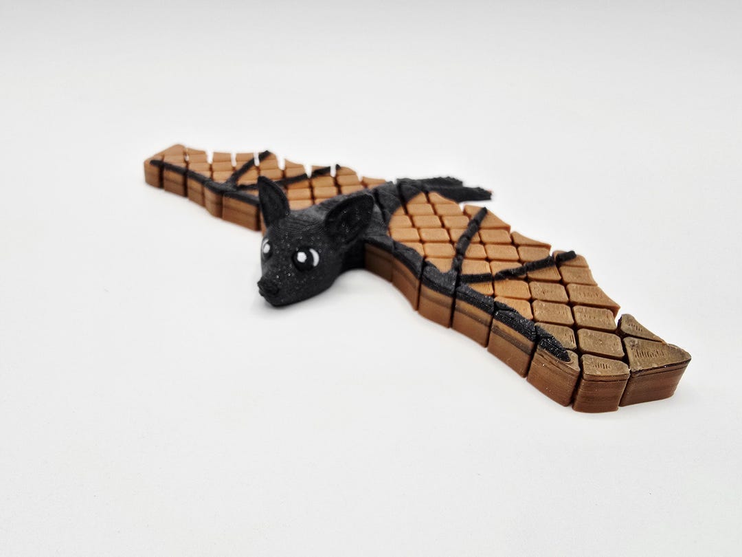 3D Printed Flexi Bat Toy – Articulated Fidget Figure – Sensory Gift - Etsy