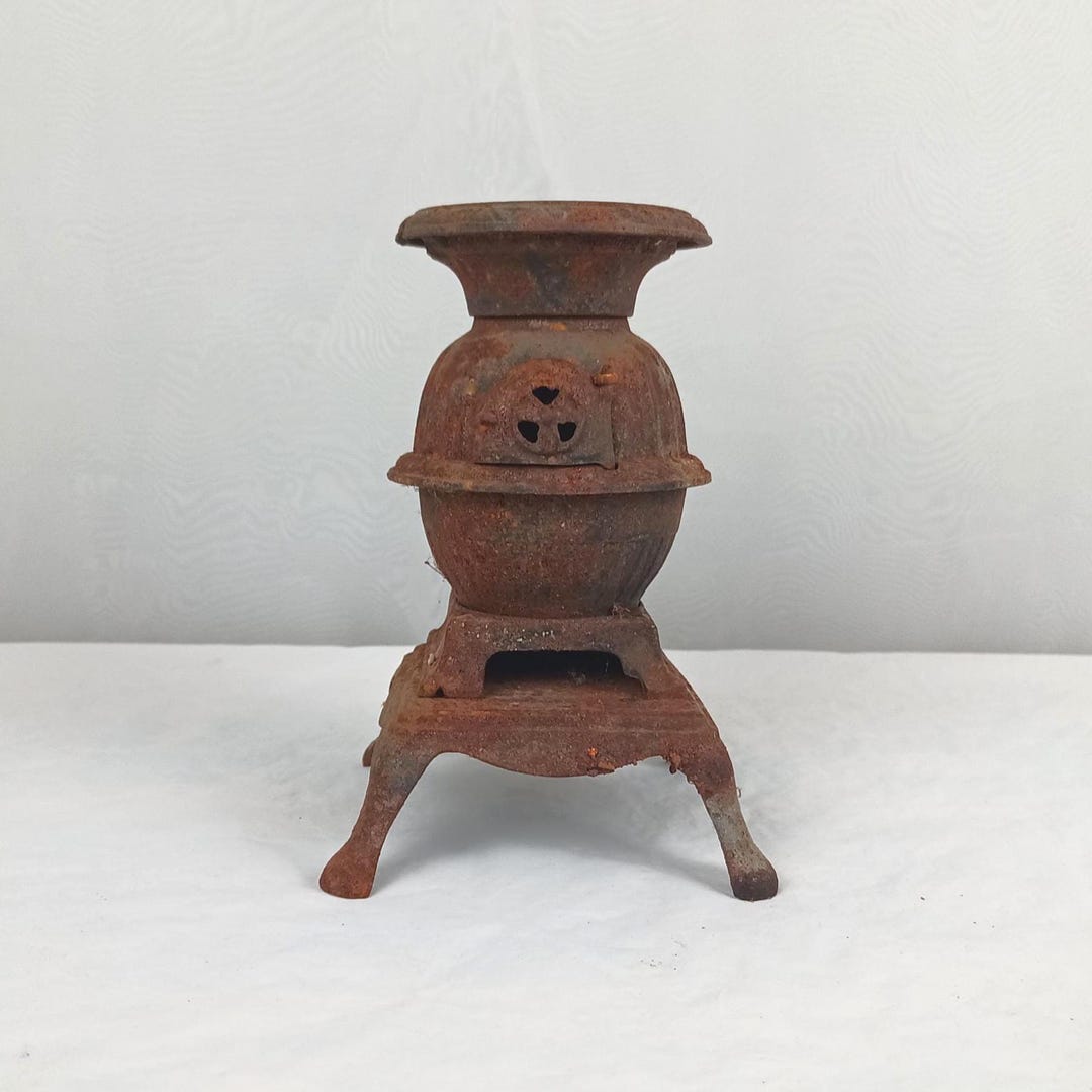 Miniature Cast Iron Wood Stove Reproduction Salesman's Sample With Door ...