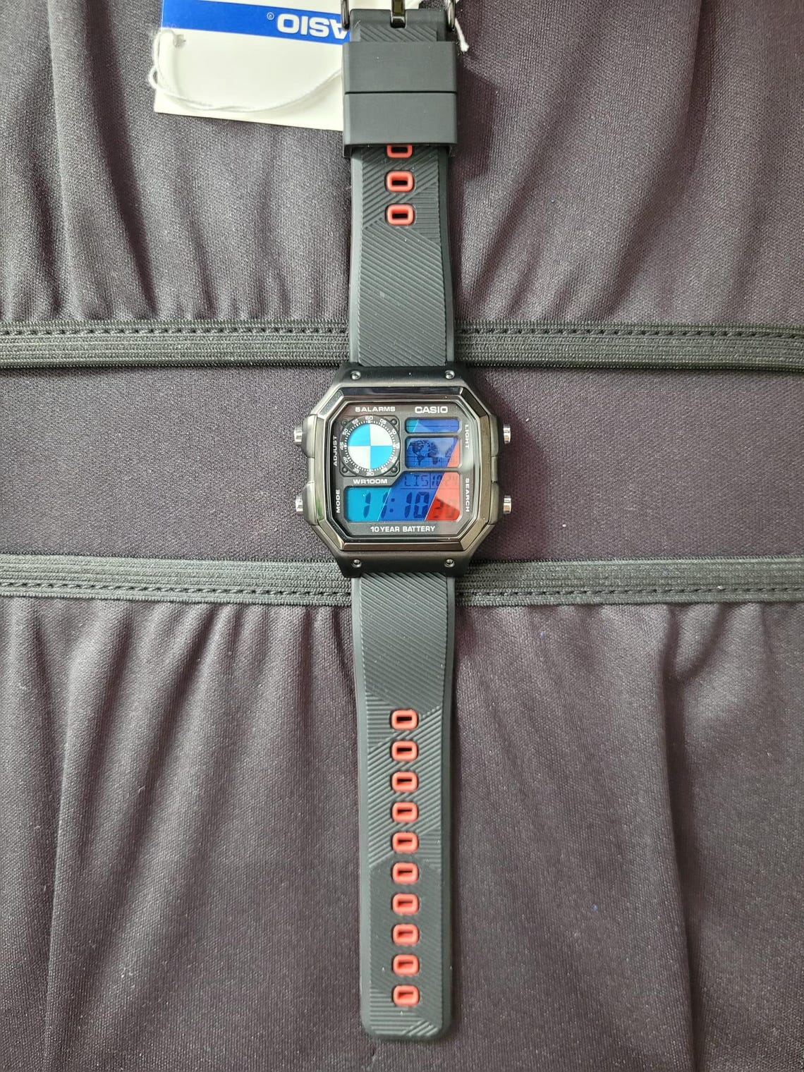 Custom Casio AE-1200 “BMW M-edition” | Black Metal Case | M-color ...