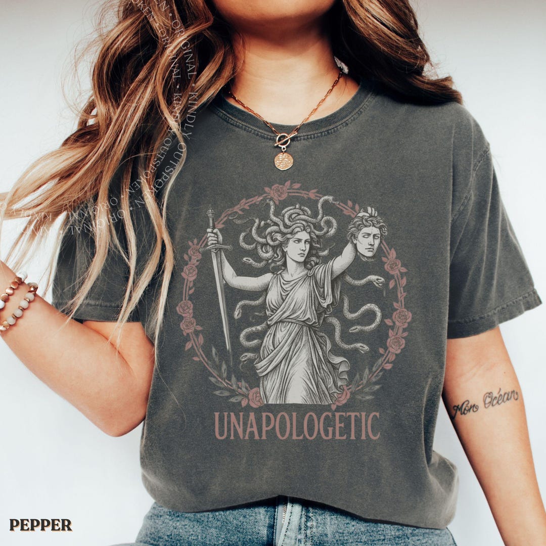 Unapologetic Medusa Feminist Shirt, Resist Graphic Tee, Comfort Colors ...