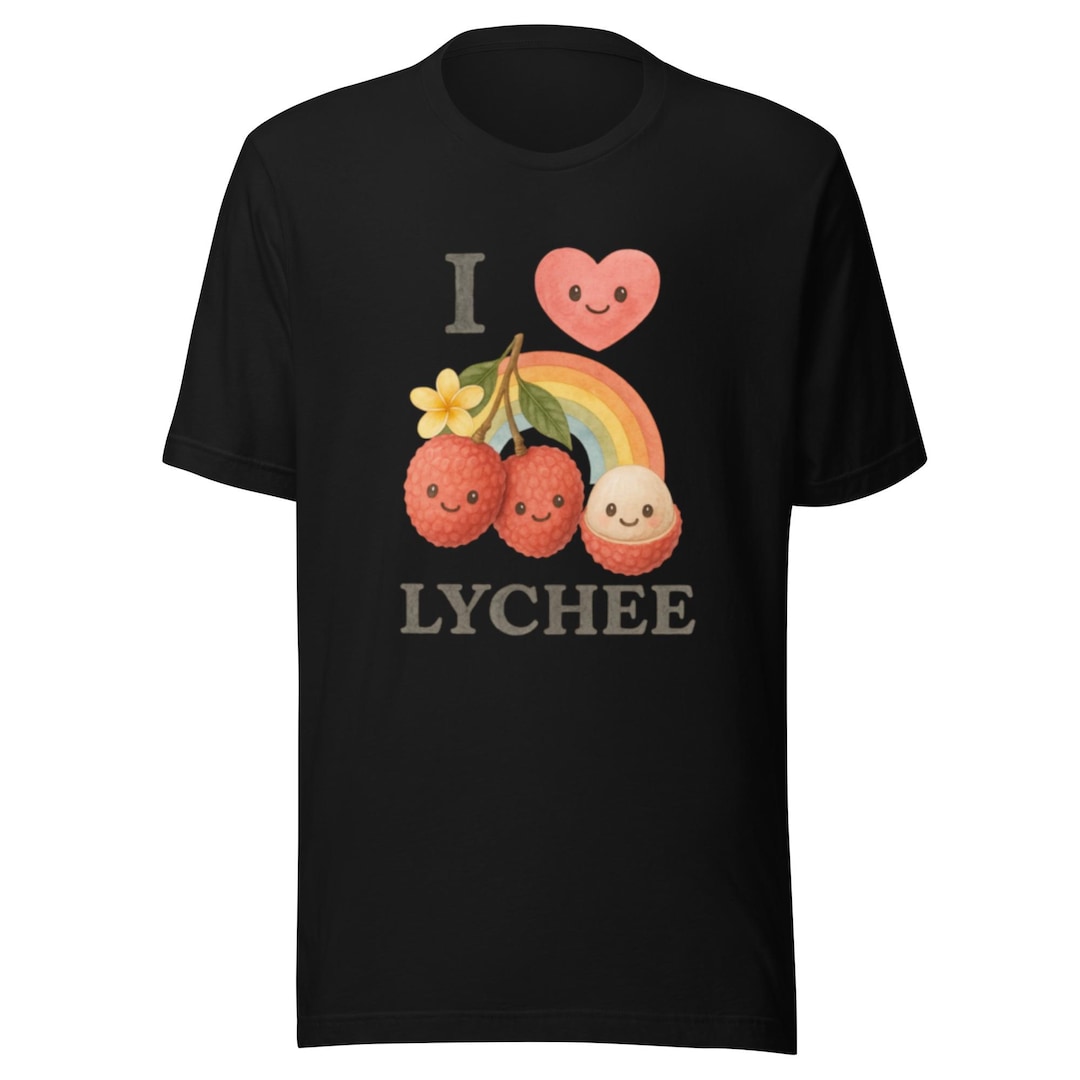 I Love Lychee Hawaii T-shirt • Kawaii Rainbow Fruit Graphic Tee - Etsy