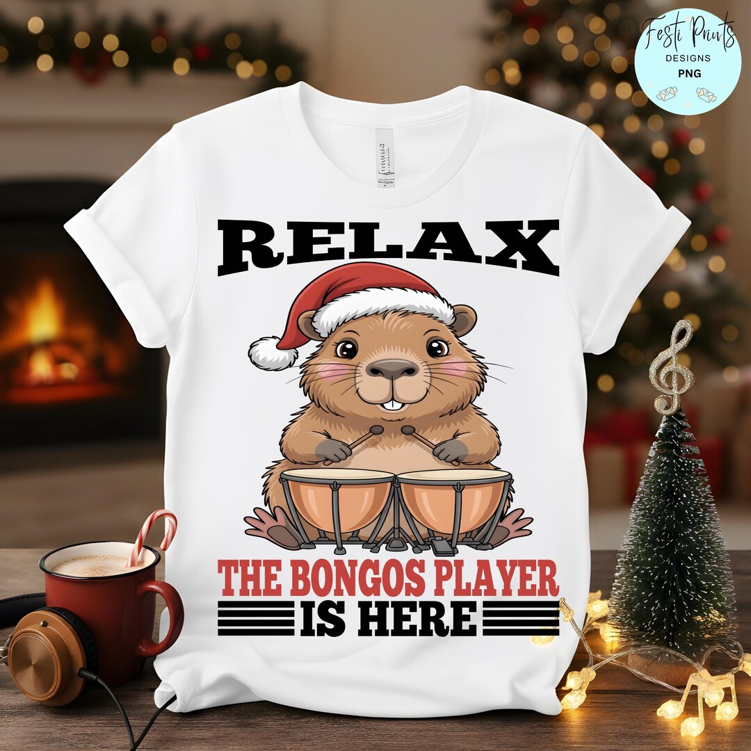 Relax the Bongos Player is Here PNG, Cute Capybara Playing Bongos ...