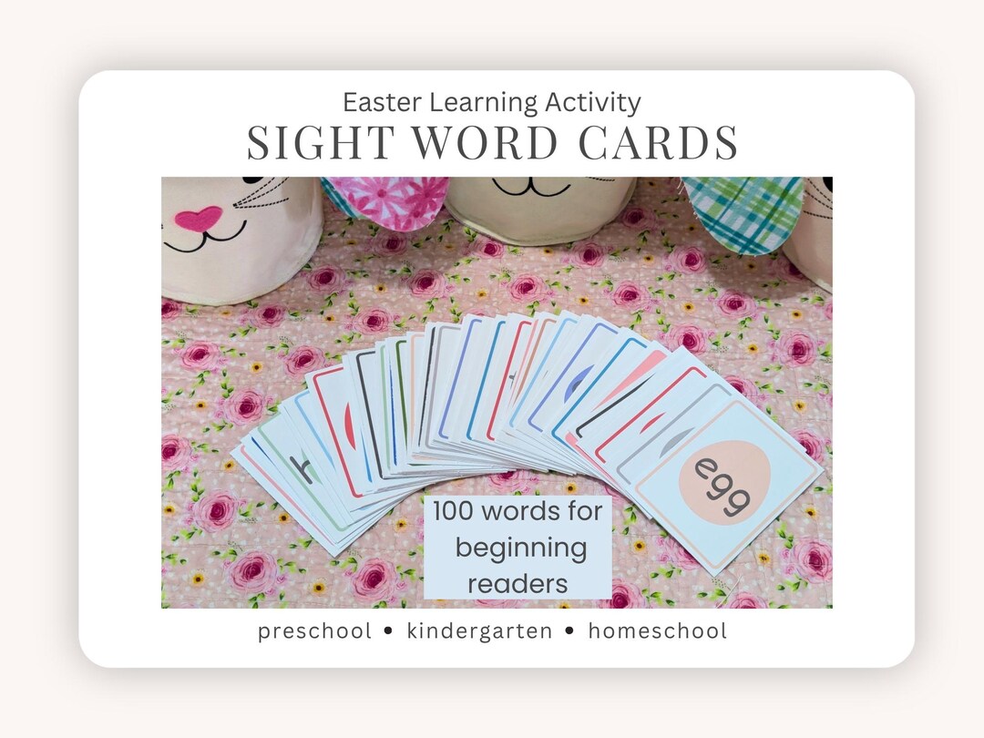 Easter Sight Word Cards Printable | Spring Literacy Activity ...