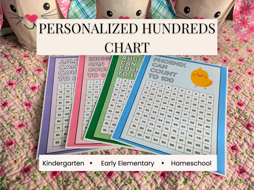 Personalized Hundreds Chart Printable | Preschool Math Chart ...