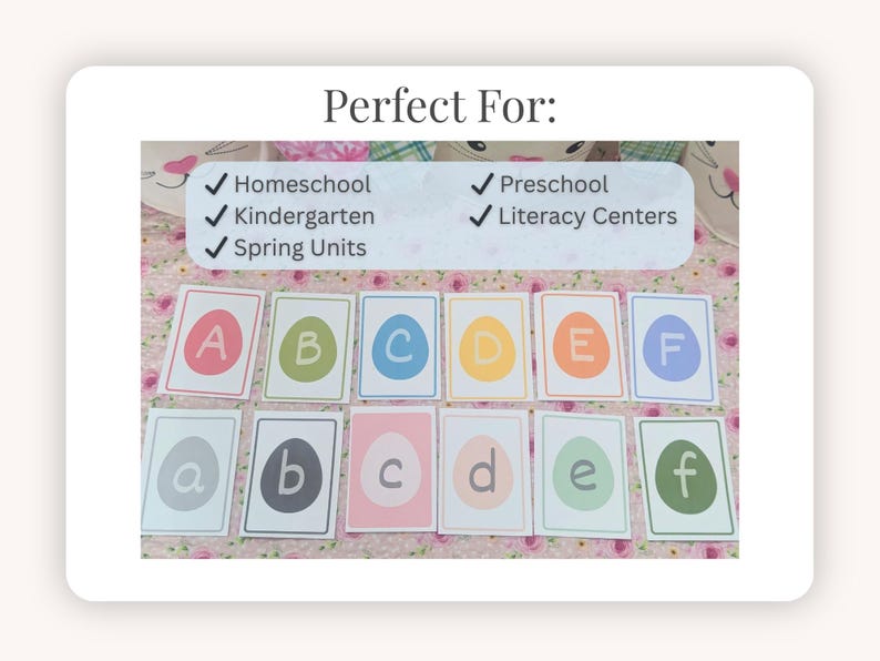 Easter Alphabet Cards | Uppercase Lowercase Matching Game (digital ...