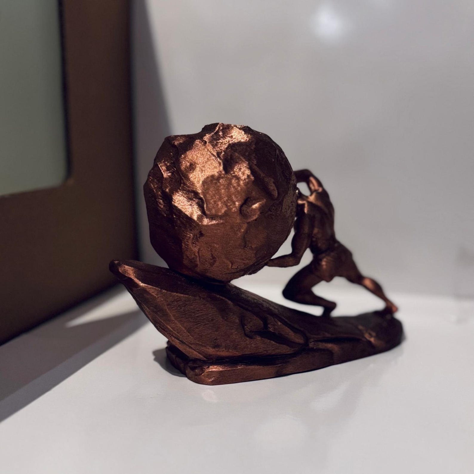 Sisyphus Statue – Bronze Finish Greek Mythology Sculpture - Etsy