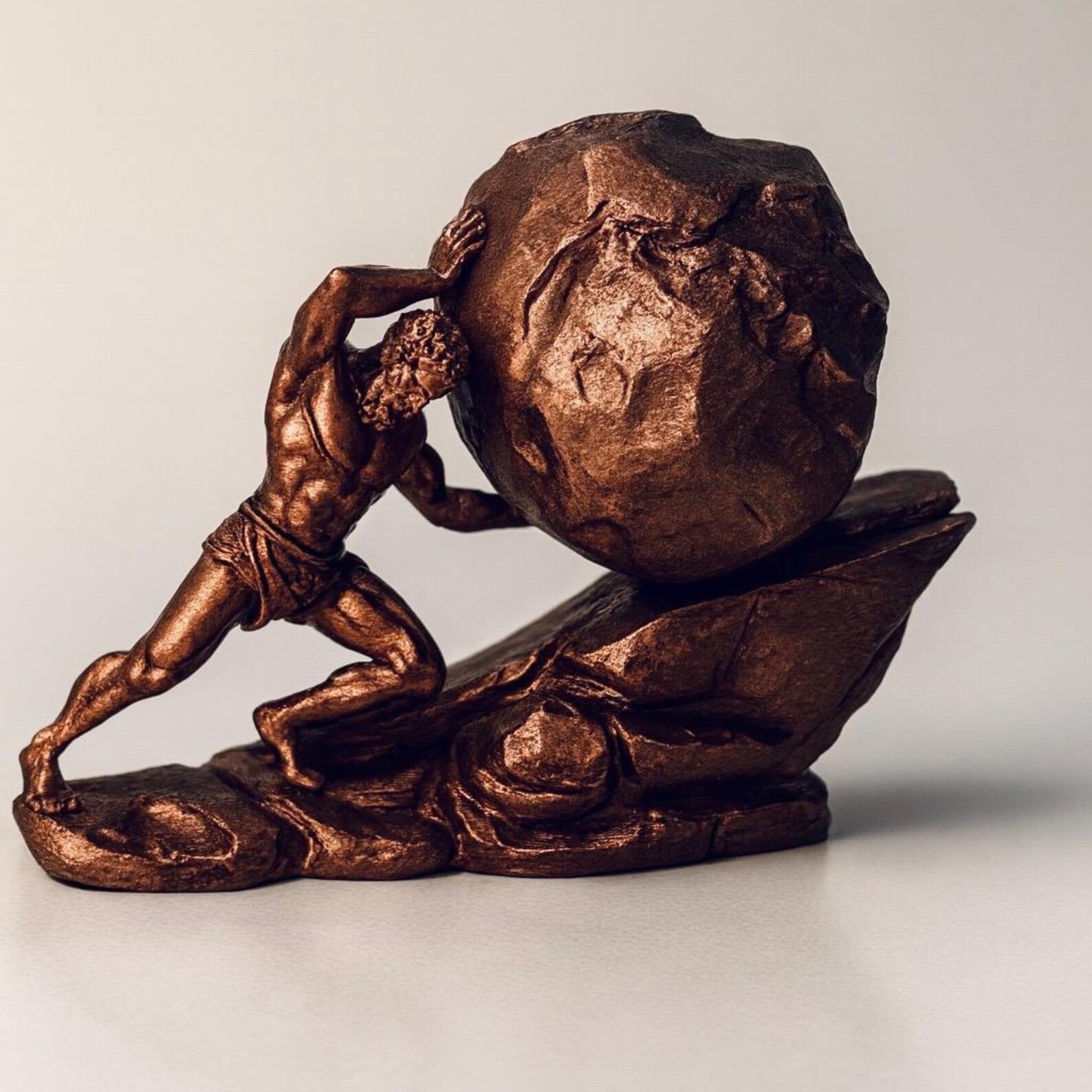 Sisyphus Statue – Bronze Finish Greek Mythology Sculpture - Etsy
