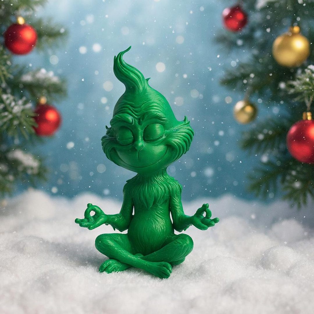 Zen Grinch Meditation Figurine Christmas (digital Download) - Etsy