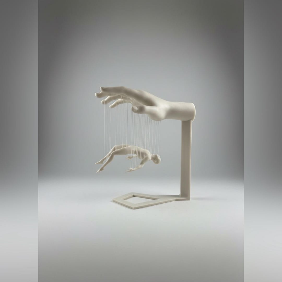 Levitating Figure Statue | Floating Hand Sculpture | Minimalist ...